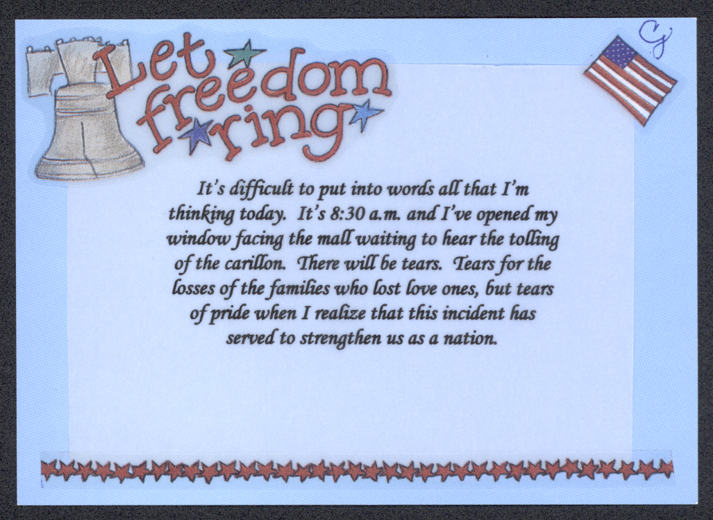 Creator Unknown Let Freedom Ring Blue Sky Project Card Submission Creator Unknown Let Freedom Ring Blue Sky Project Card Submission