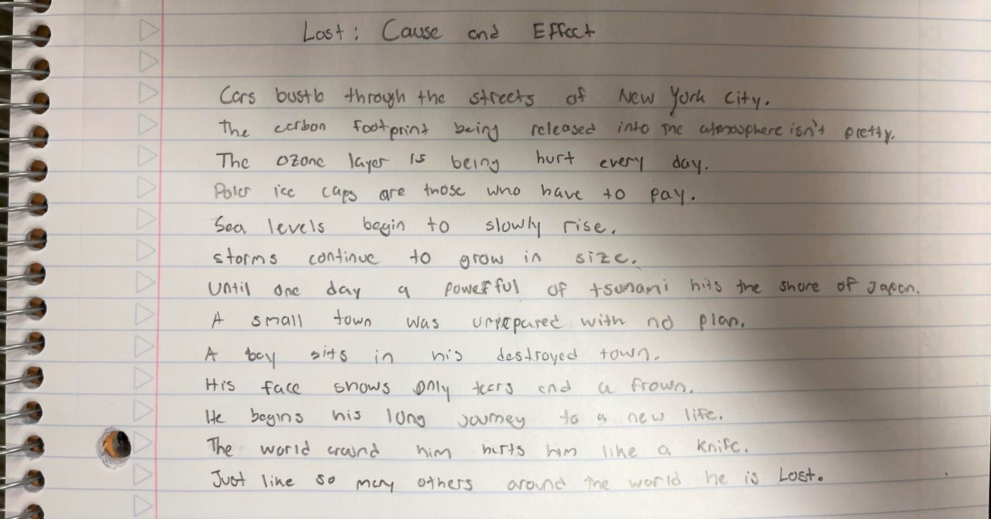 Joseph Lenzo. “Lost: Cause and Effect,” poem, 2022. – First Year ...